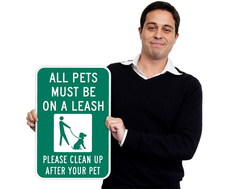 Clean Up After Your Dog Signs | Clean Up Dog Poop Signs (from $5)
