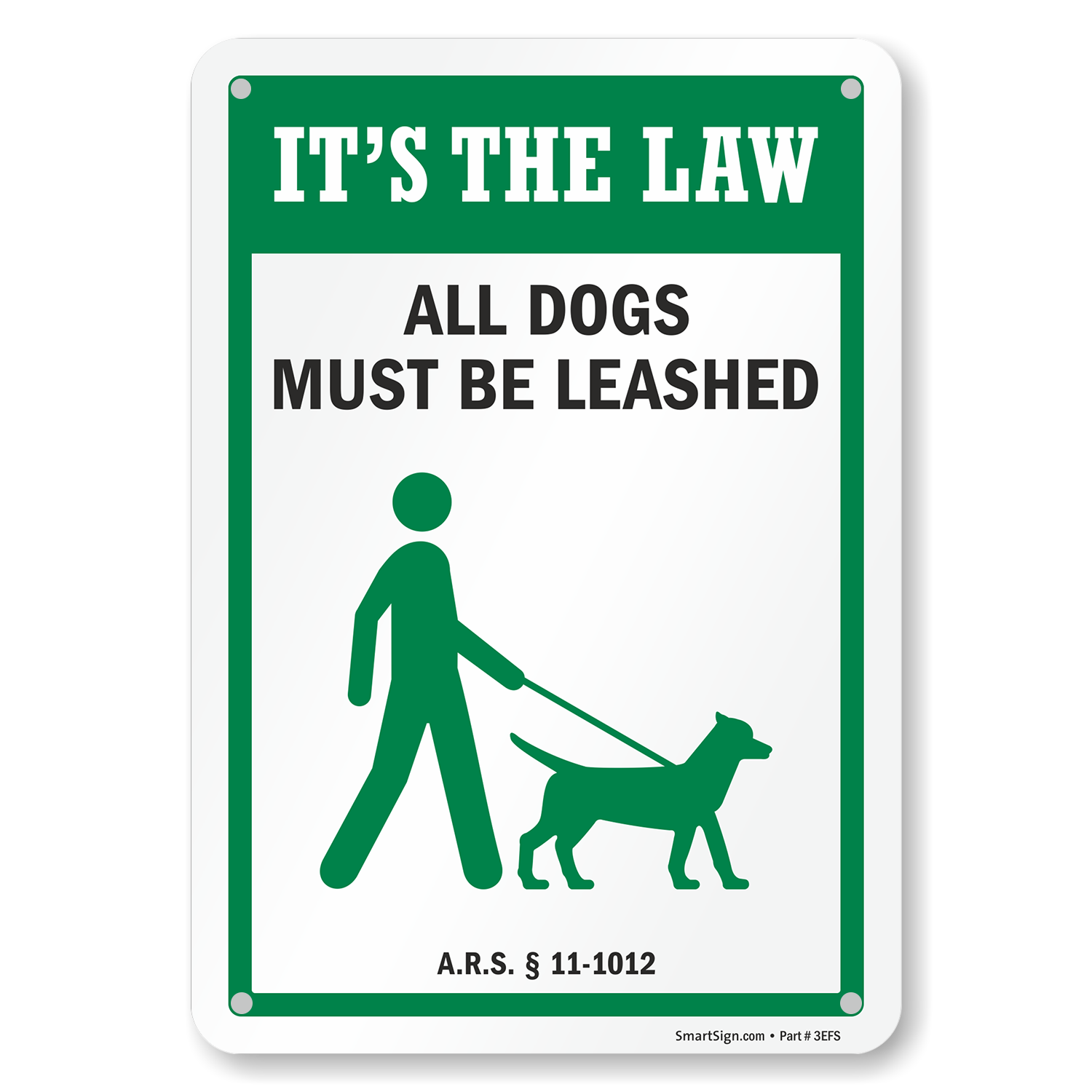 Dog Leash Sign For Arizona