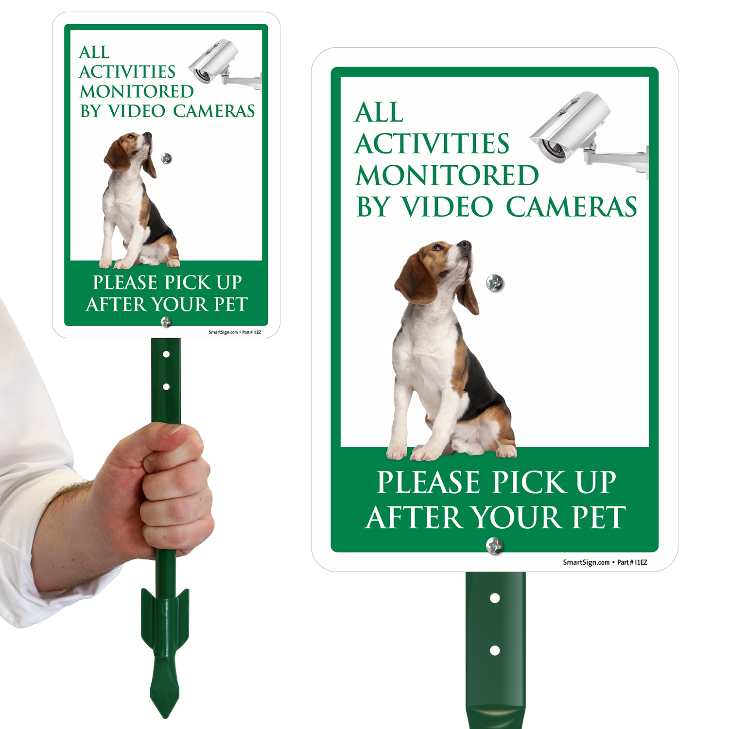 Pick Up After Your Pet Activities Monitored Dog Poop Sign, SKU: K2-6831