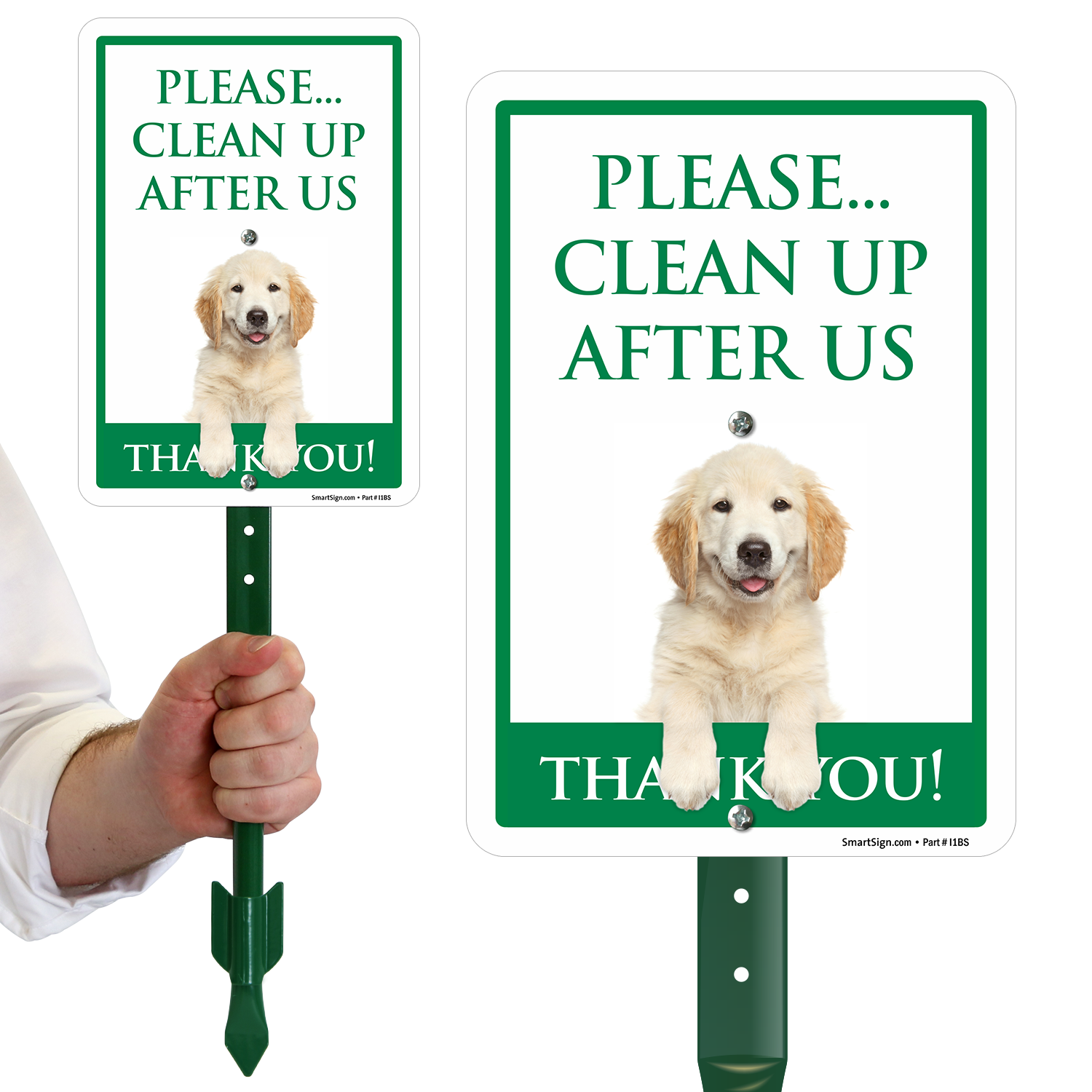 Please Clean Up After Us Thank You Dog Poop Sign, SKU: K2-6817