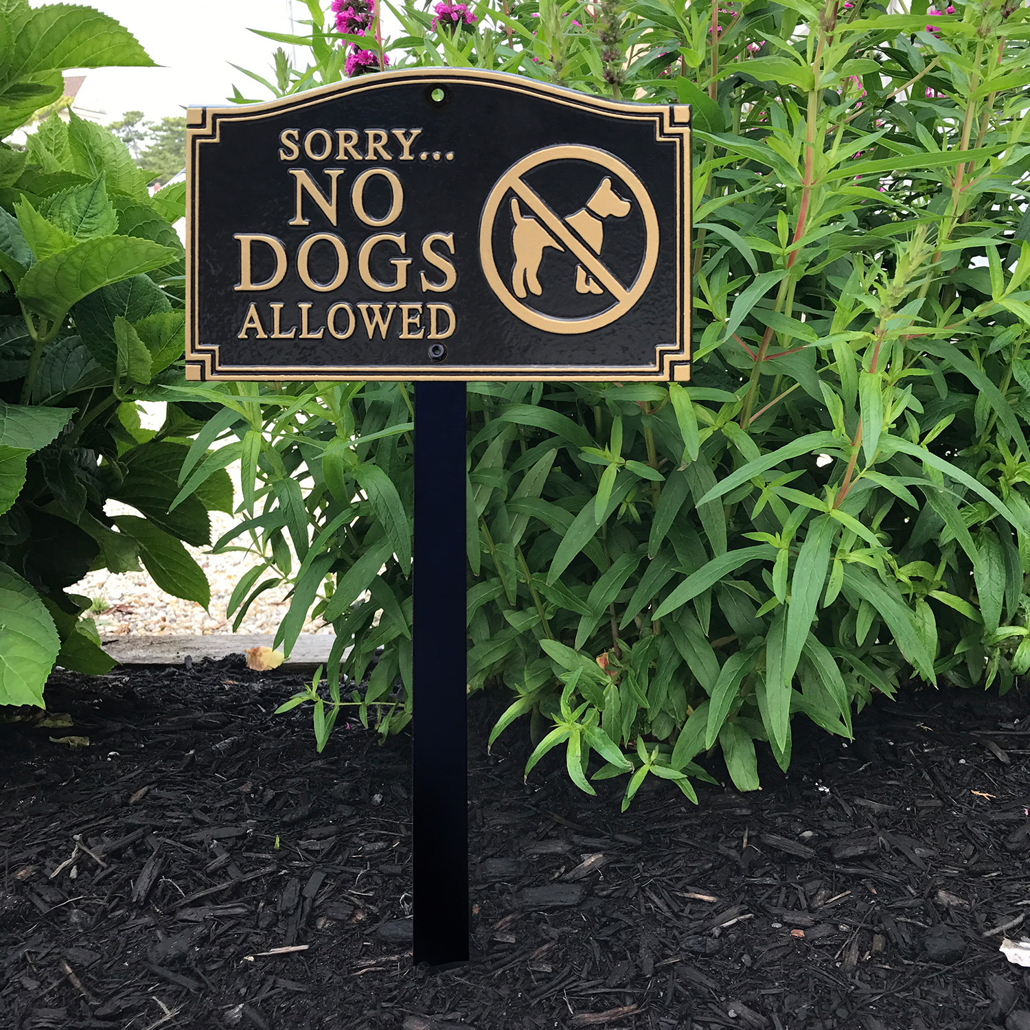No Dogs Allowed Statement Lawn Plaque Signs