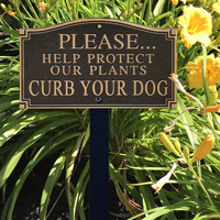 Help Protect Plants Statement Lawn Plaque Signs