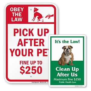 Free Dog Poop Signs | Free Sign PDFs | Free Customization