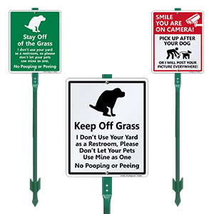 Clean Up After Your Dog Signs | Clean Up Dog Poop Signs (from $5)