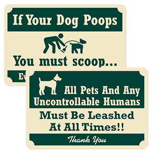 Clean Up After Your Dog Signs | Clean Up Dog Poop Signs (from $5)