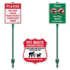 Humorous Dog Poop Signs - Funny Dog Poop Signs (from $5)